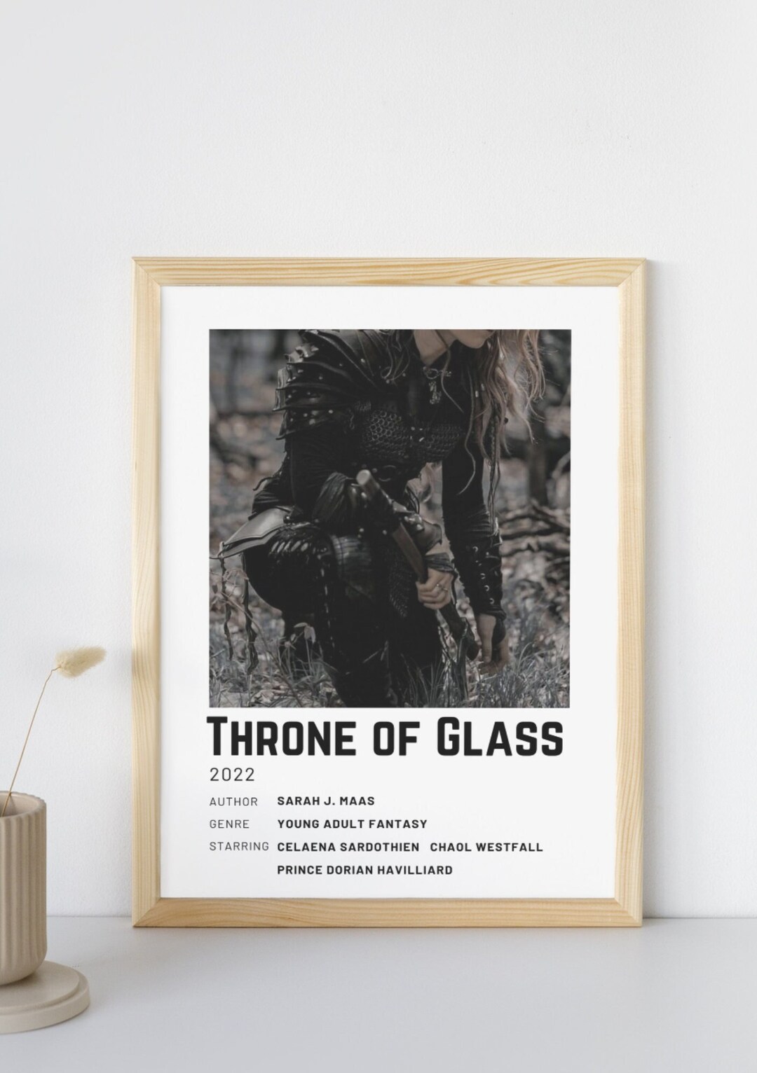 Polaroid Style Book Poster | Throne of Glass | Minimalist Book Poster ...