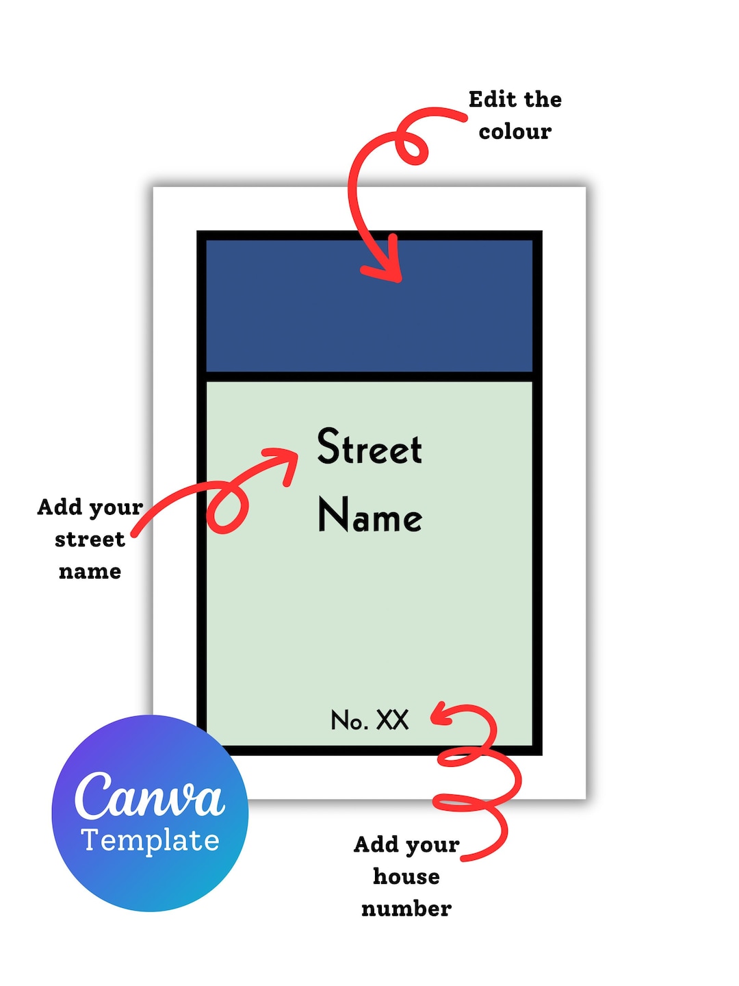 Customizable Monopoly Inspired Property Tile Canva Template ...