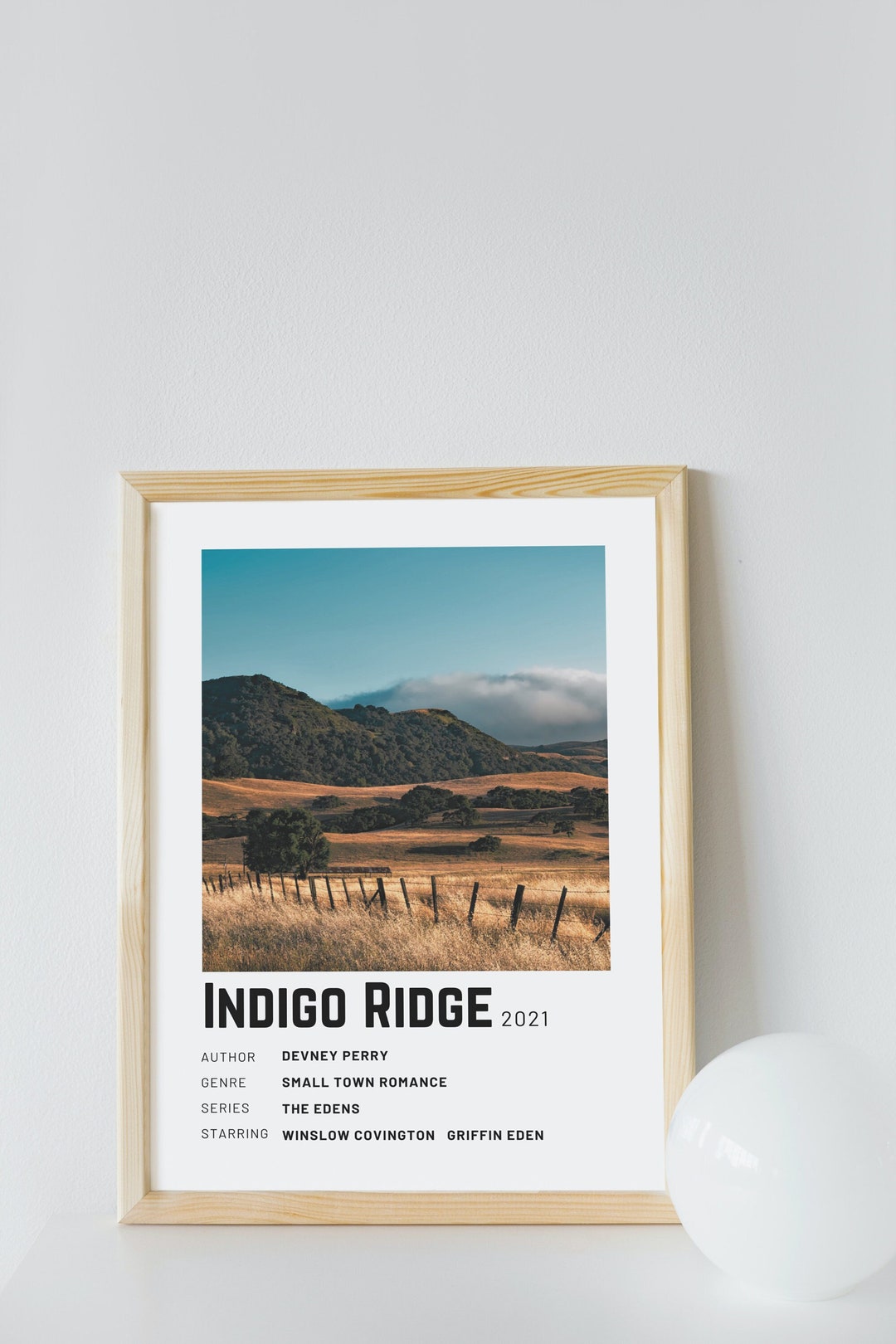 Polaroid Style Book Poster | Indigo Ridge | Minimalist Book Poster ...
