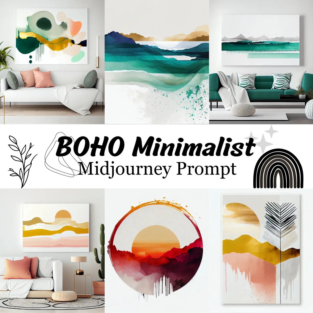 BOHO Minimalist Midjourney Prompt, Bohemian Style, Best Ai Prompt ...