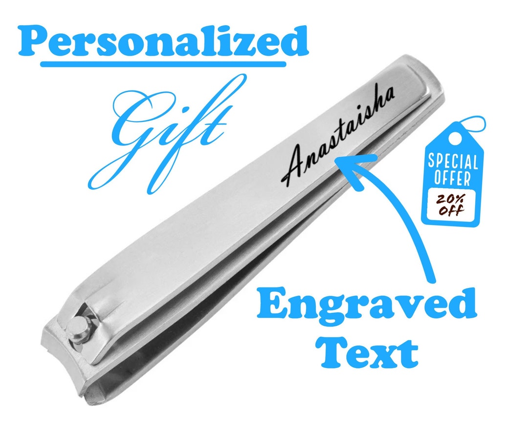 Personalized Nail Clippers, Custom Engraved Stainless Steel Nail Cutter ...
