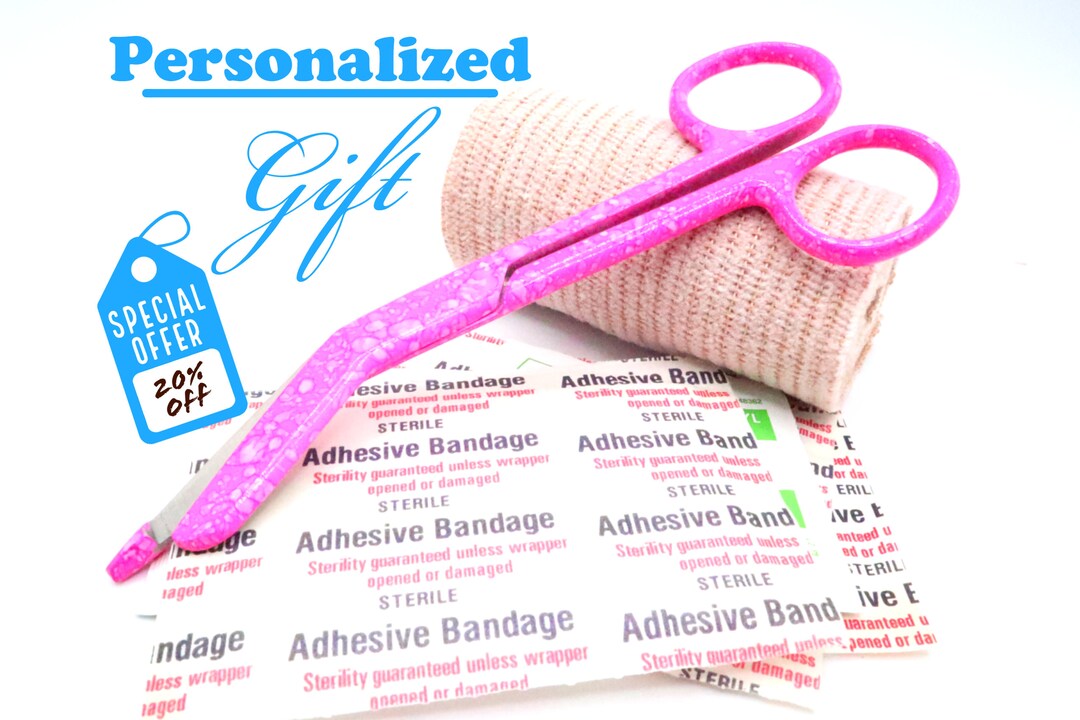 Custom Made Bandage Scissor Personalized With Your Name, Engraved Pink ...