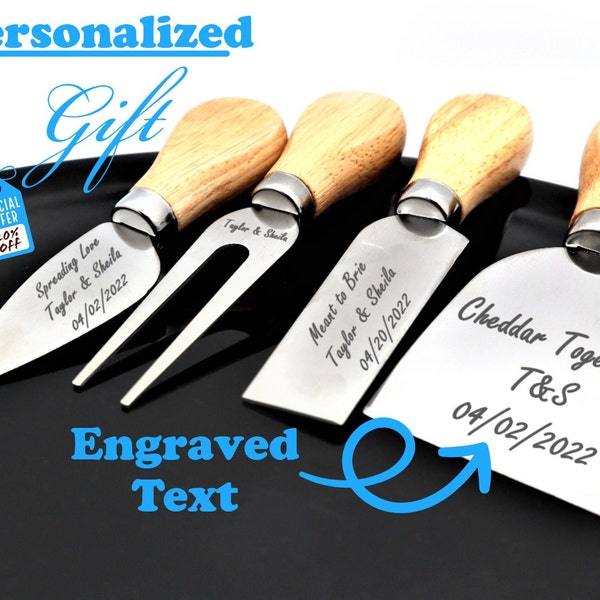 Personalized Cheese Board and Knifes - Etsy