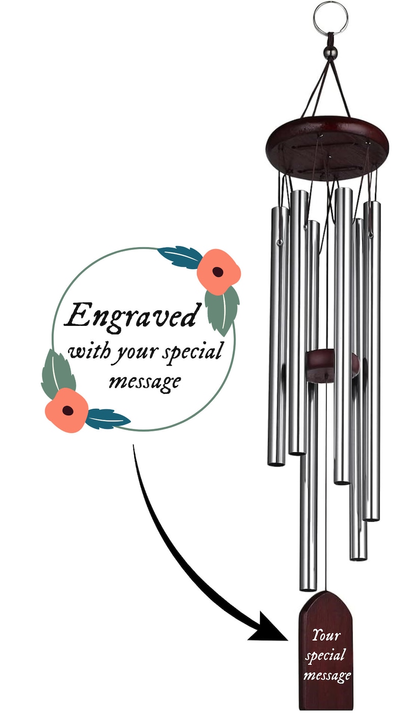 Personalized Pet Memorial Wind Chime | Custom Engraved With Your Pet's ...