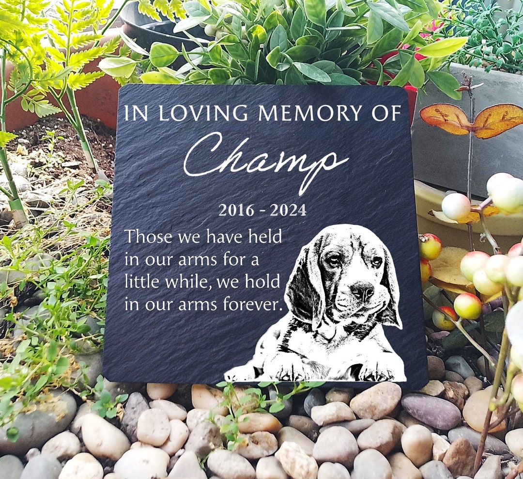 Custom Dog Memorial Plaque, Personalized Dog Remembrance Plaque, Loss ...