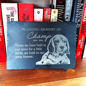 Custom Dog Memorial Plaque, Personalized Dog Remembrance Plaque, Loss ...