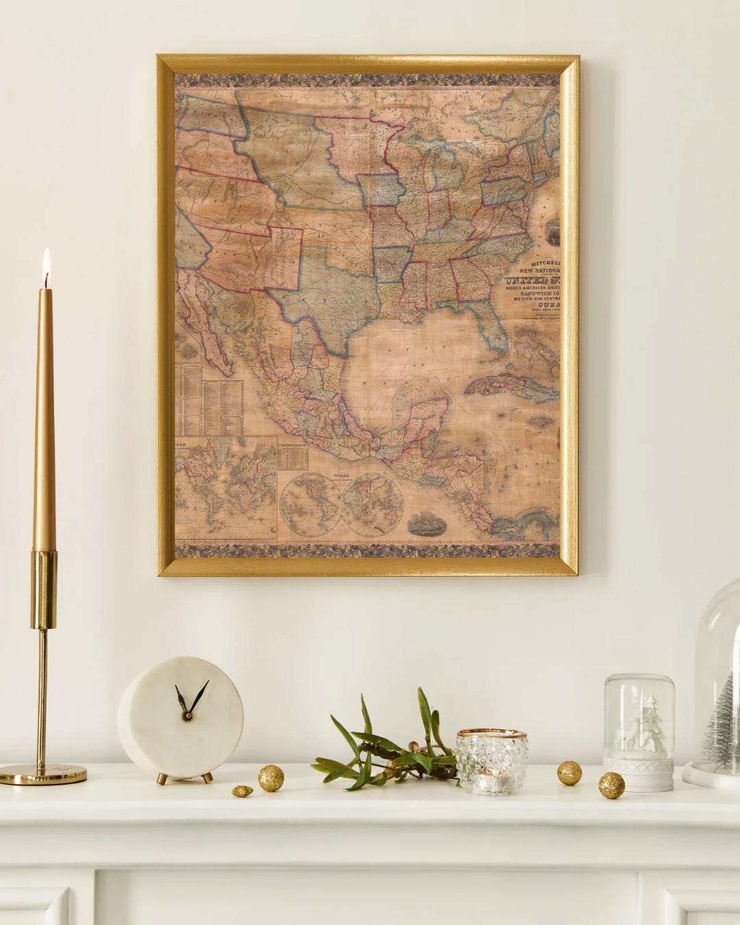 Vintage Old Map Wall Art - Antique World Map Digital Print - Historical ...