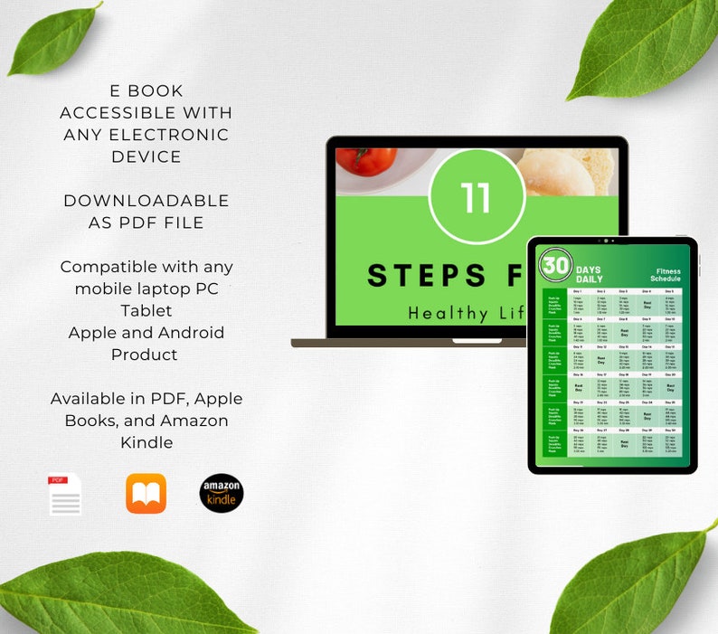 11 Steps for Healthy Life Ebook Plus 24 Well Prep Recipes 30 Days Work ...