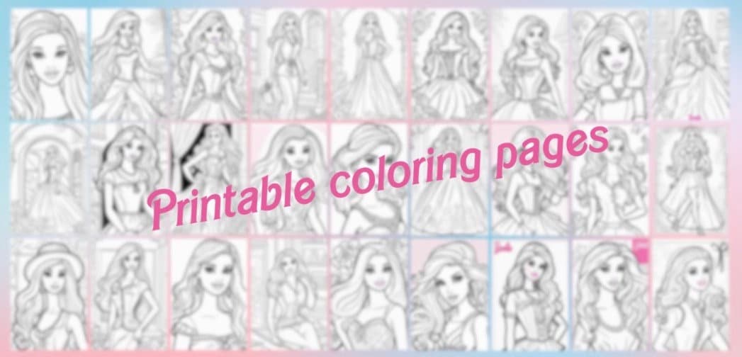 Printable Coloring Pages Barbie Theme 20 + 13 Free - Etsy