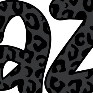 Retro Doodle Alphabet PNG, Cheetah Print Alphabet Letters Bundle, Hand ...