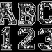 Varsity Font Alphabet PNG, Varsity Letters Set, Jersey Font Png ...