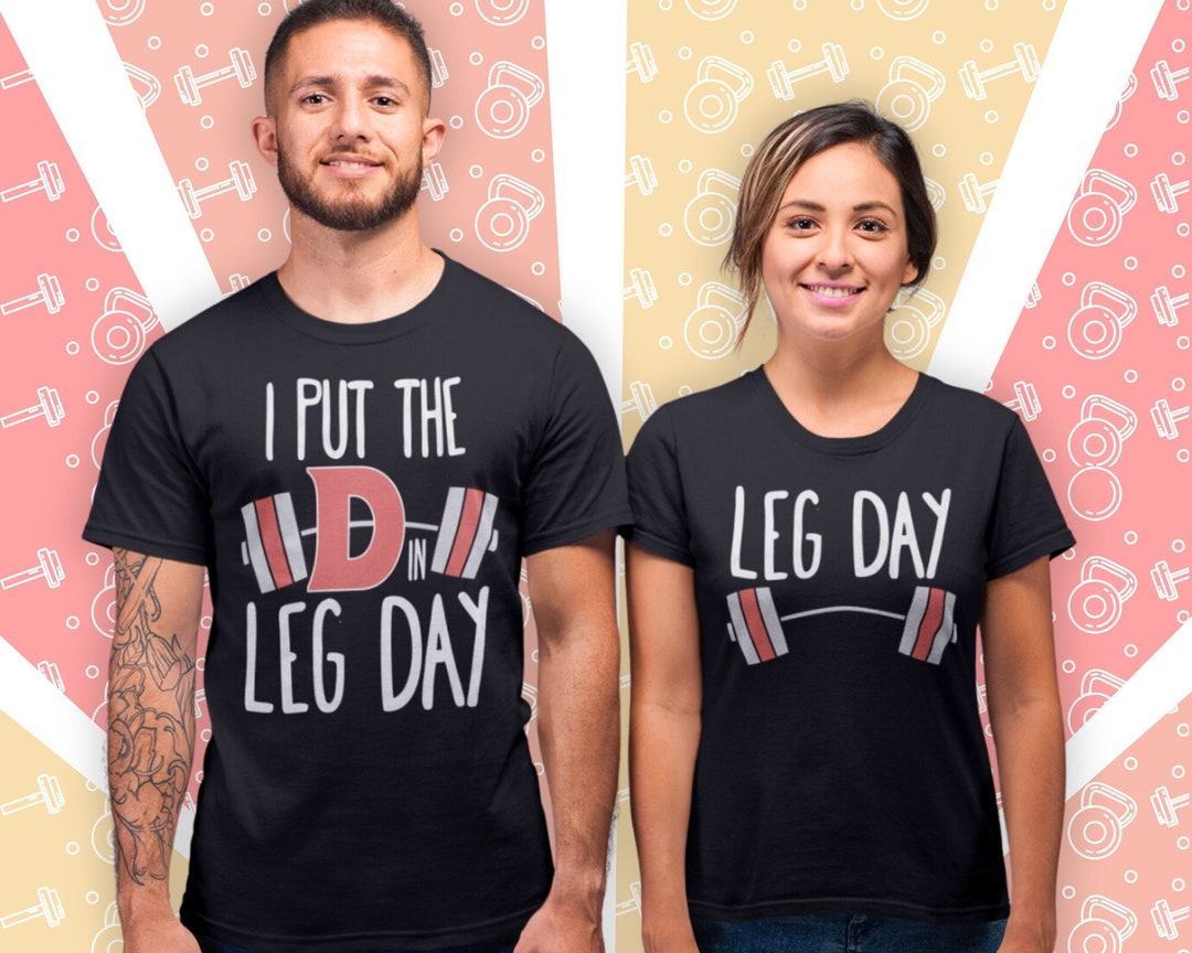 Leg Day Gym Matching Couple Shirts, Funny His and Hers Shirt Set for ...