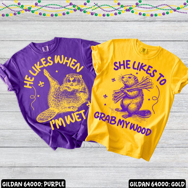 Snarky Mardi Gras Matching Couples Sarcastic Inappropriate Shirts Funny ...