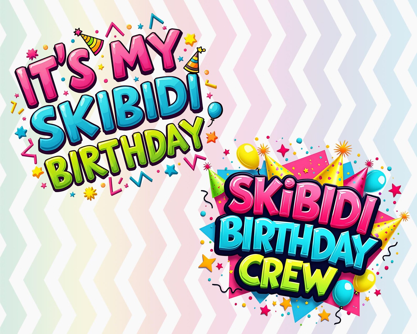 Gen Alpha Slang Birthday Shirt, Skibidi Birthday Crew Shirts, Matching ...