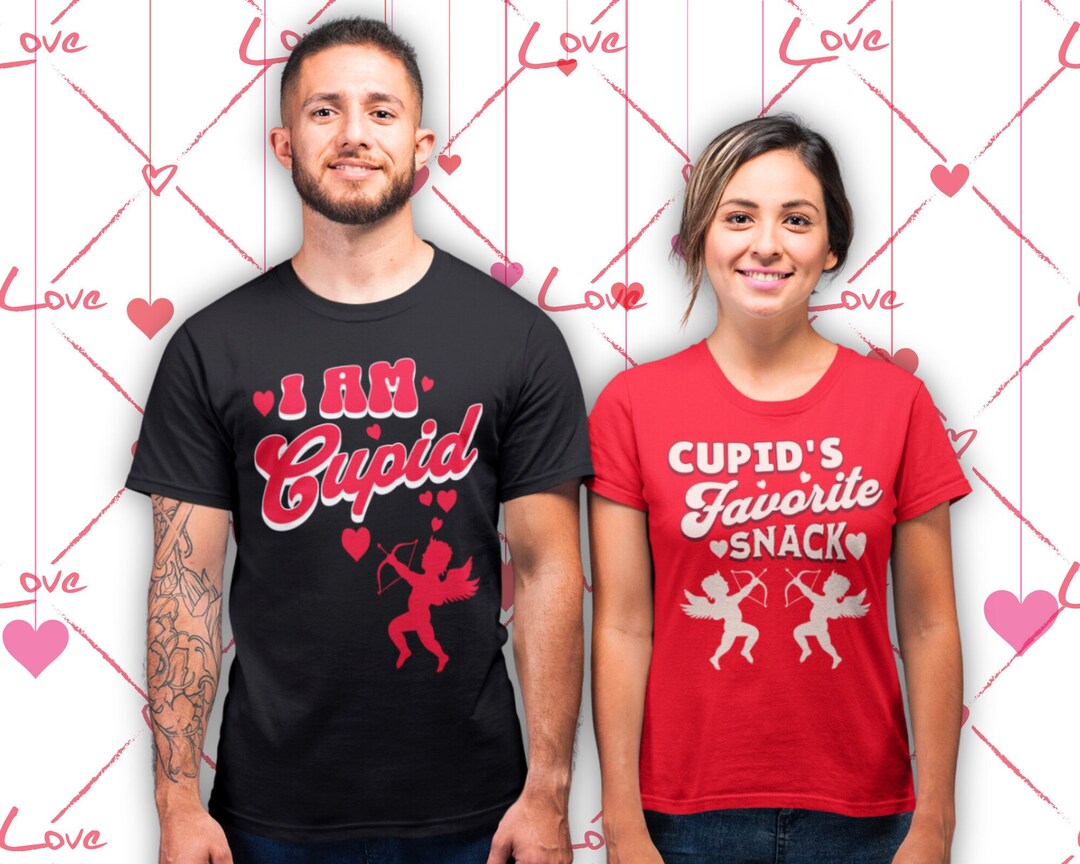 Valentine's Day Matching Couple Shirts, Funny His and Hers T-shirt ...