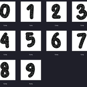 Retro Doodle Alphabet PNG, Cheetah Print Alphabet Letters Bundle, Hand ...