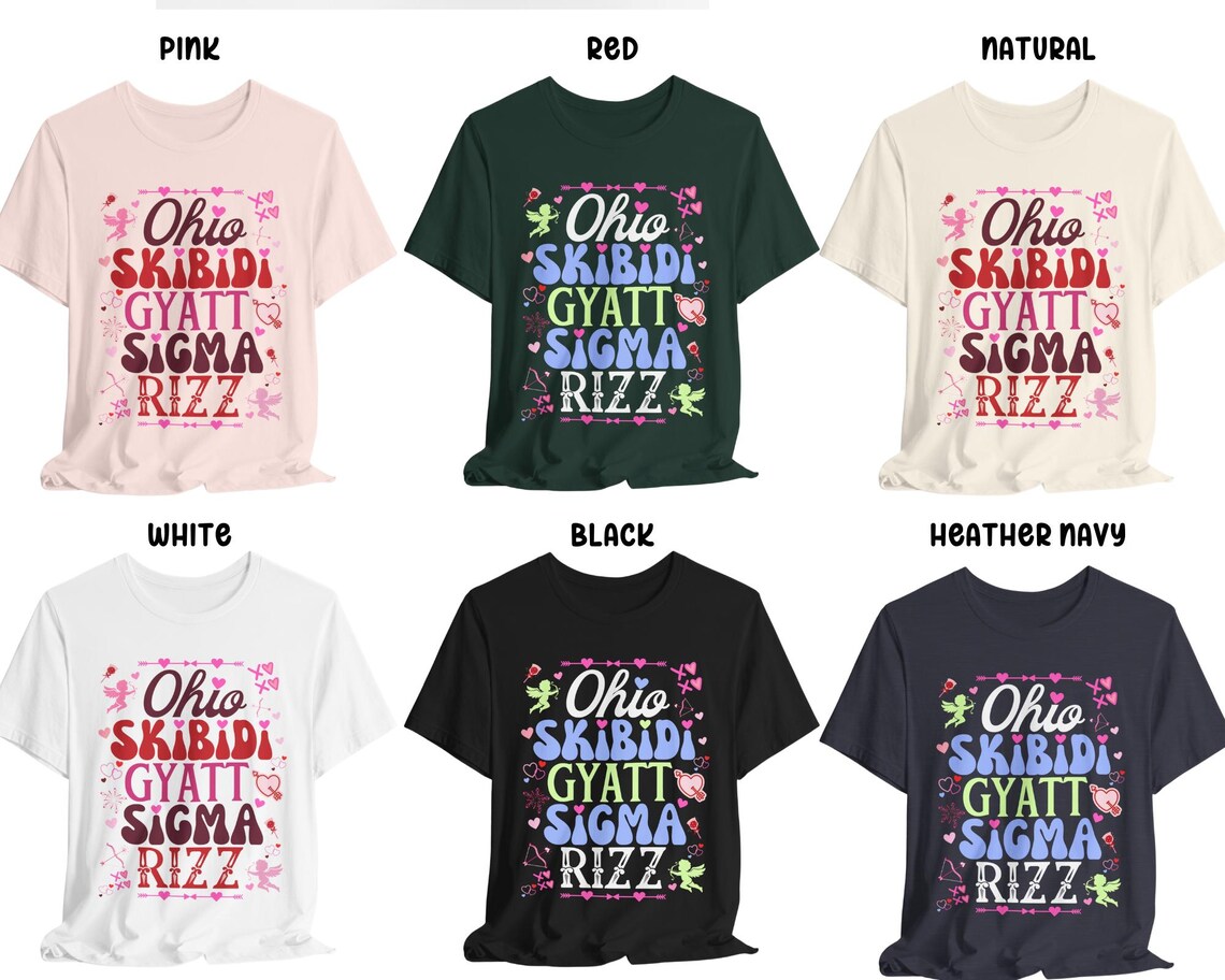 Gen Alpha Slang Funny Valentine's Day Shirt, Ohio Skibidi Gyatt Sigma ...