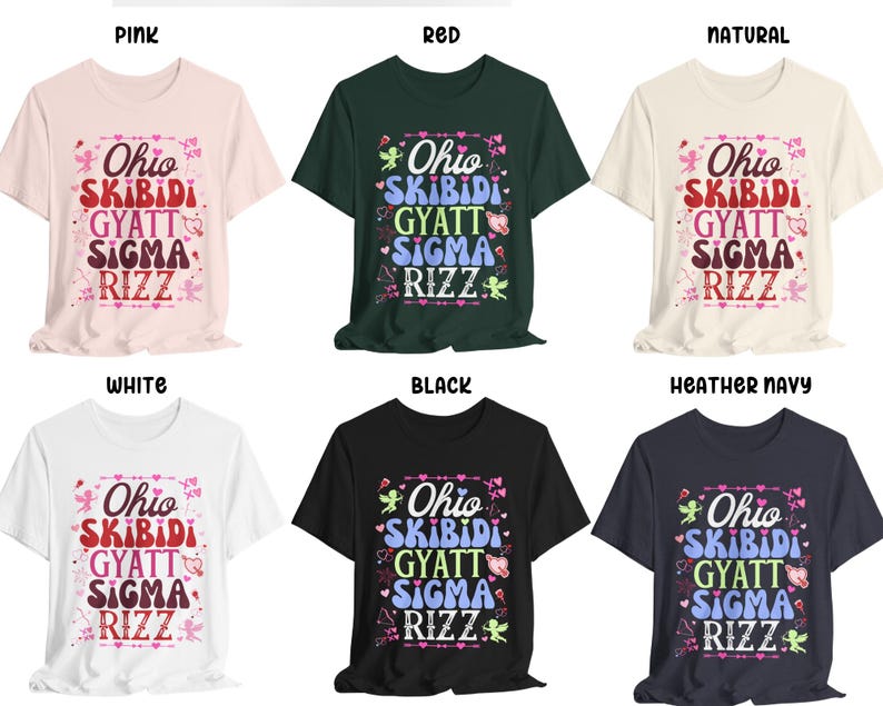 Gen Alpha Slang Funny Valentine's Day Shirt, Ohio Skibidi Gyatt Sigma ...