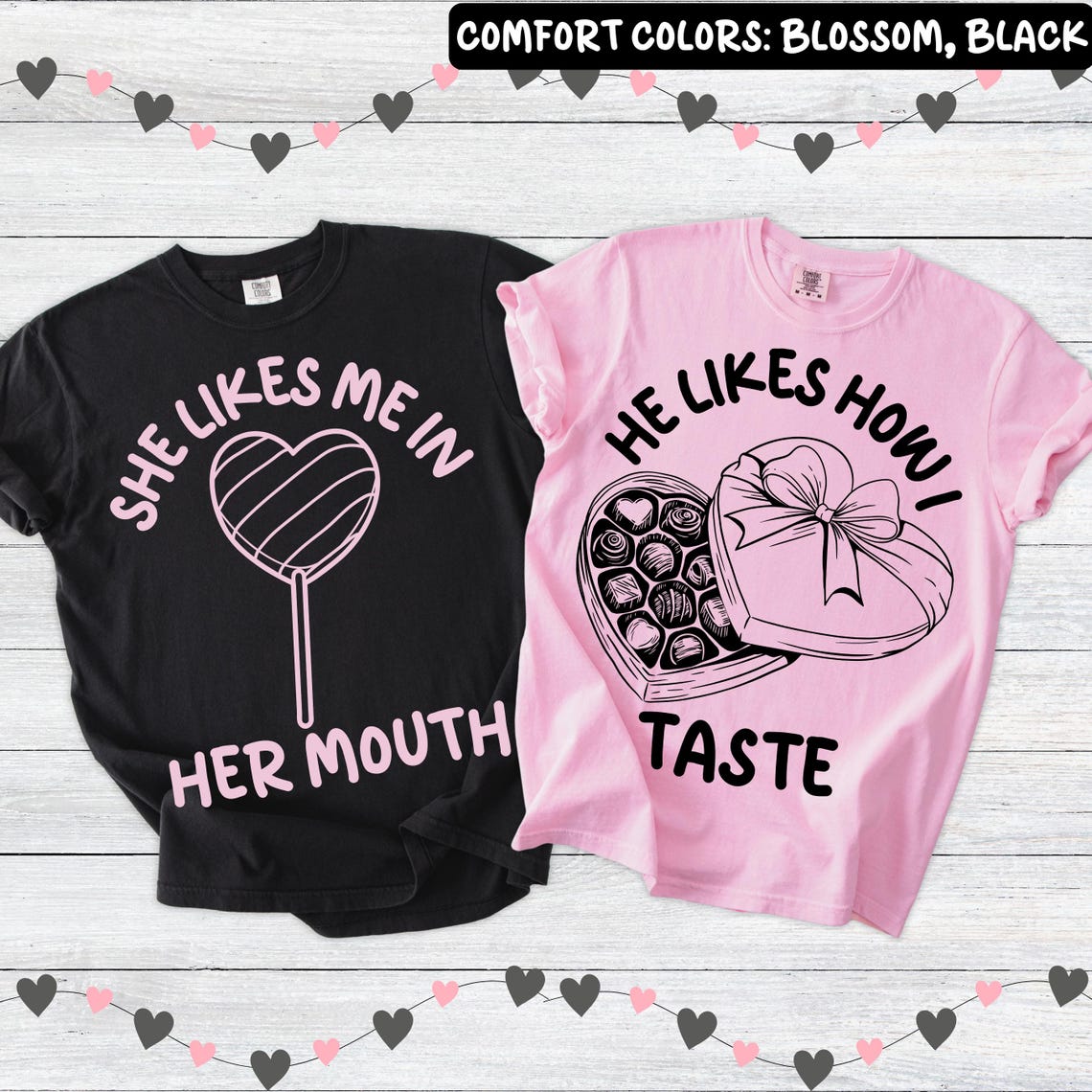 Raunchy Valentine Couple Shirts Inappropriate Husband & Wife Matching ...