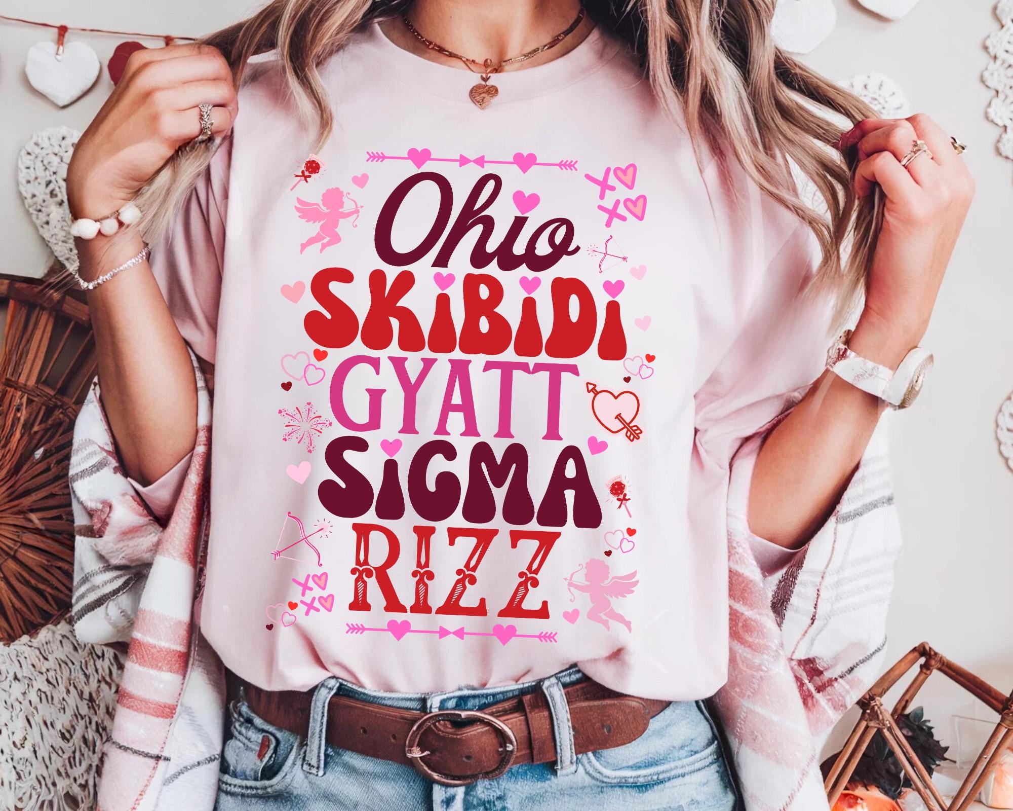Gen Alpha Slang Funny Valentine's Day Shirt, Ohio Skibidi Gyatt Sigma ...