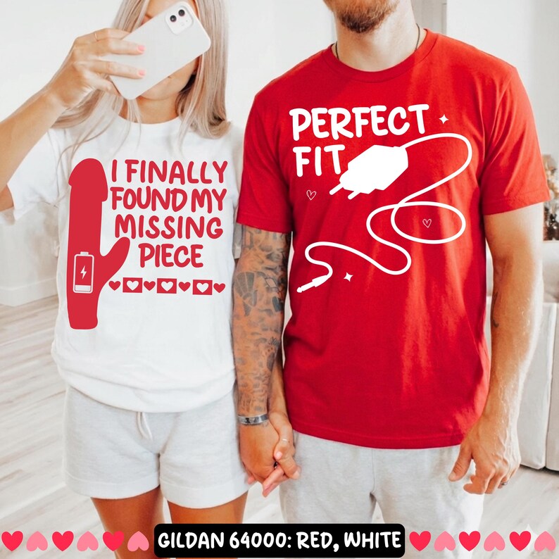 Raunchy Valentine Couple Shirts Inappropriate Husband & Wife Matching ...
