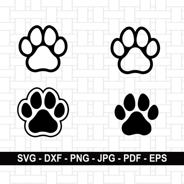 Dog Paw Svg - Etsy