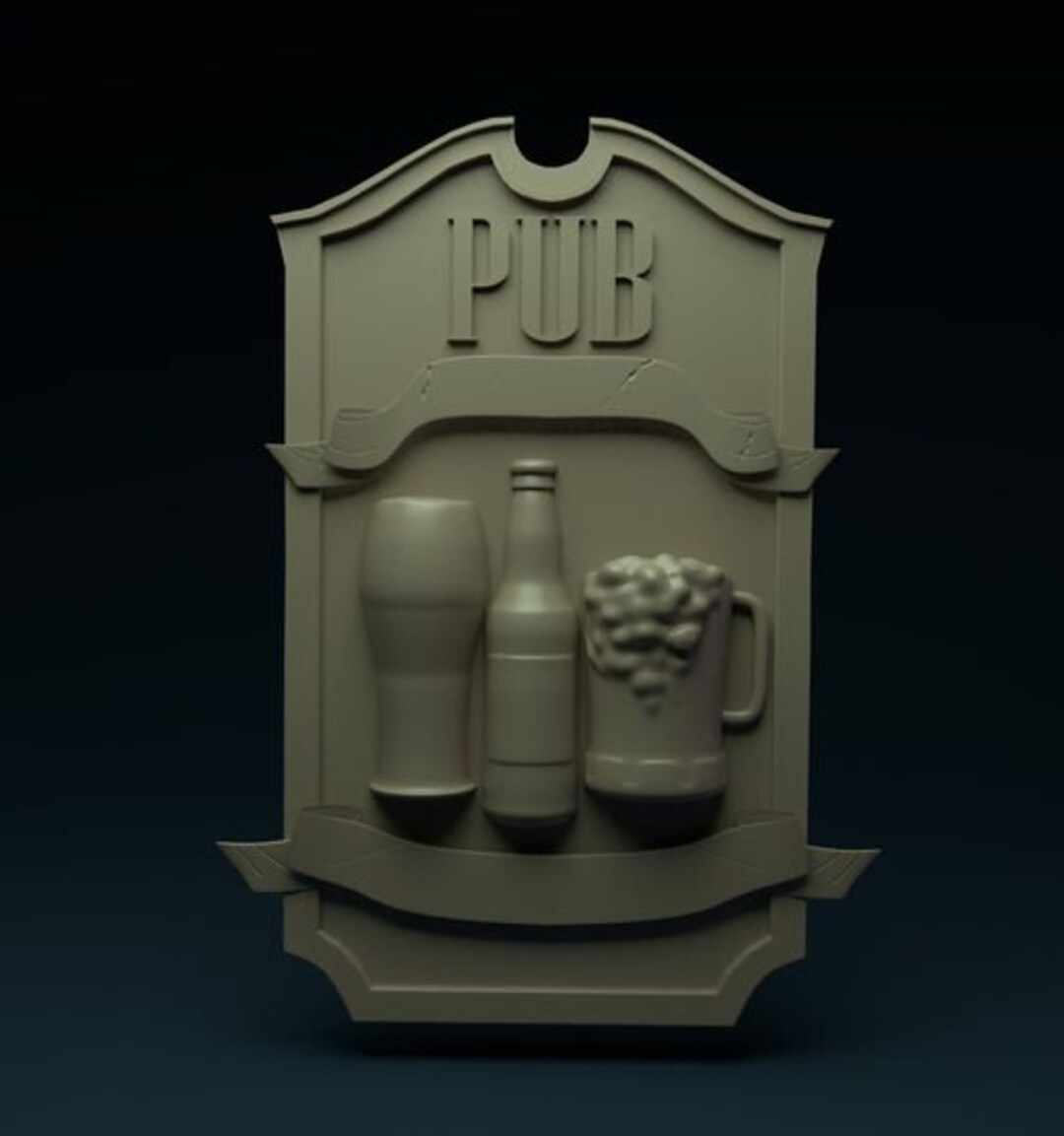 Pub Sign Table, 3D .OBJ Model , Sign, CNC Router Engraver, Artcam ...