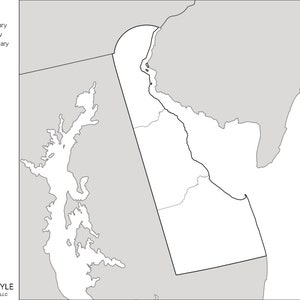 Delaware Maps With Counties [DIGITAL DOWNLOAD] - Etsy