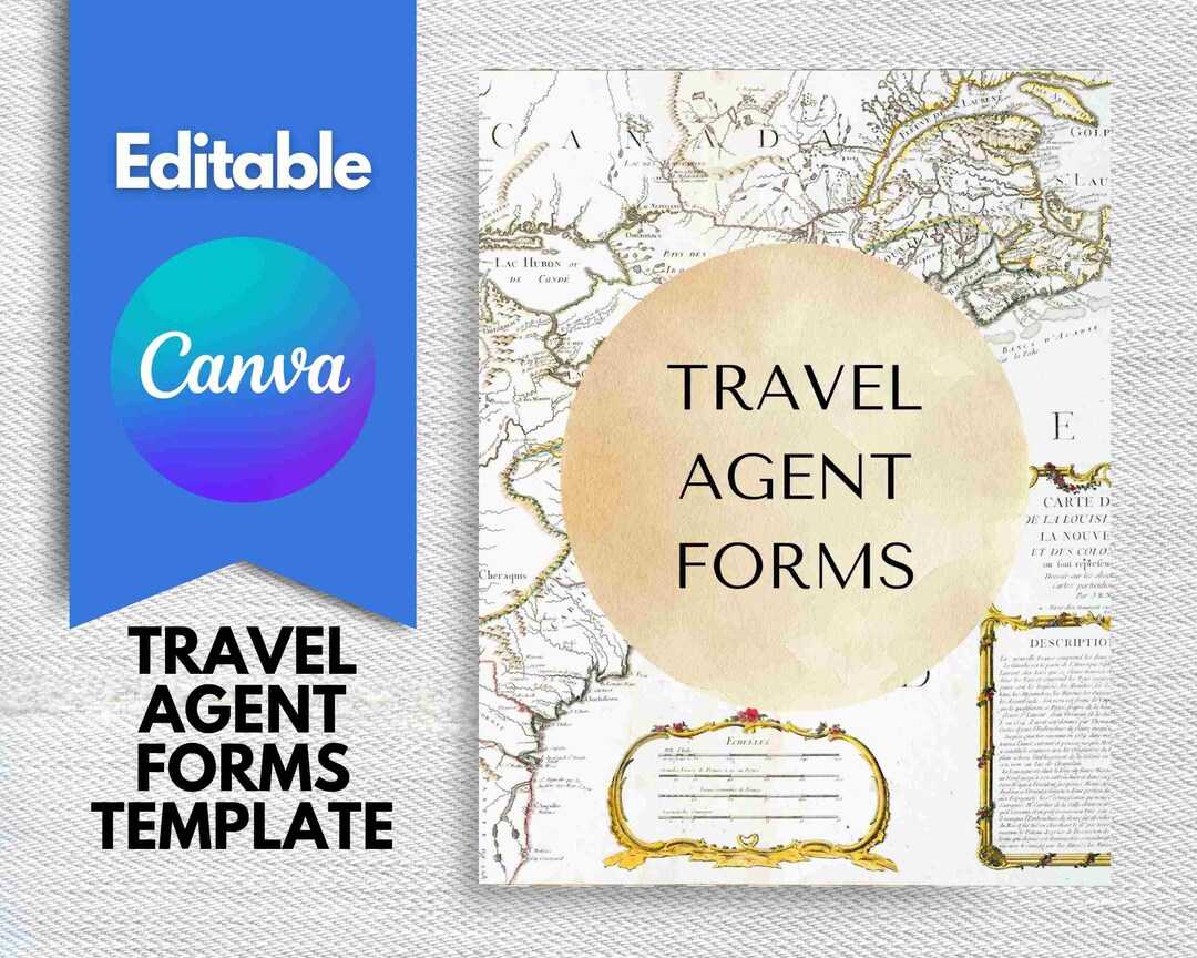Travel Agent Forms Editable Template Travel Invoice Booking - Etsy