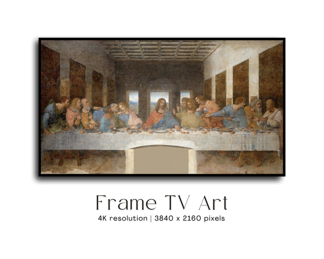 The Last Supper Frame TV Art, Leonardo Da Vinci, Oil Painting, Digital ...