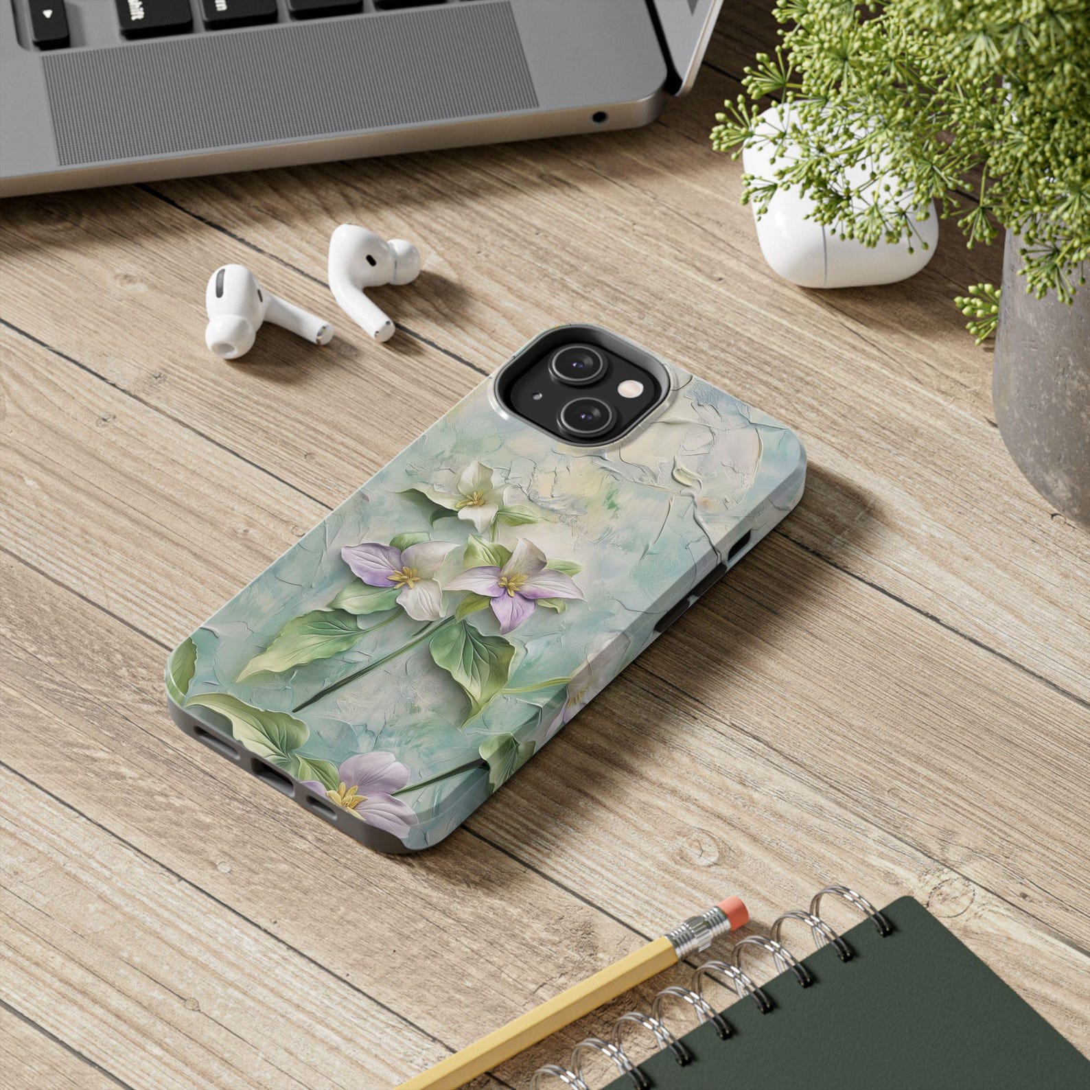 Columbine Floral Art Print Phone Case: Durable Protection for iPhone ...