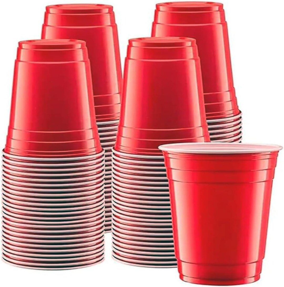 Red Beer Cups Disposable | Plastic Party Cups for Beer, BBQ, Weddings ...