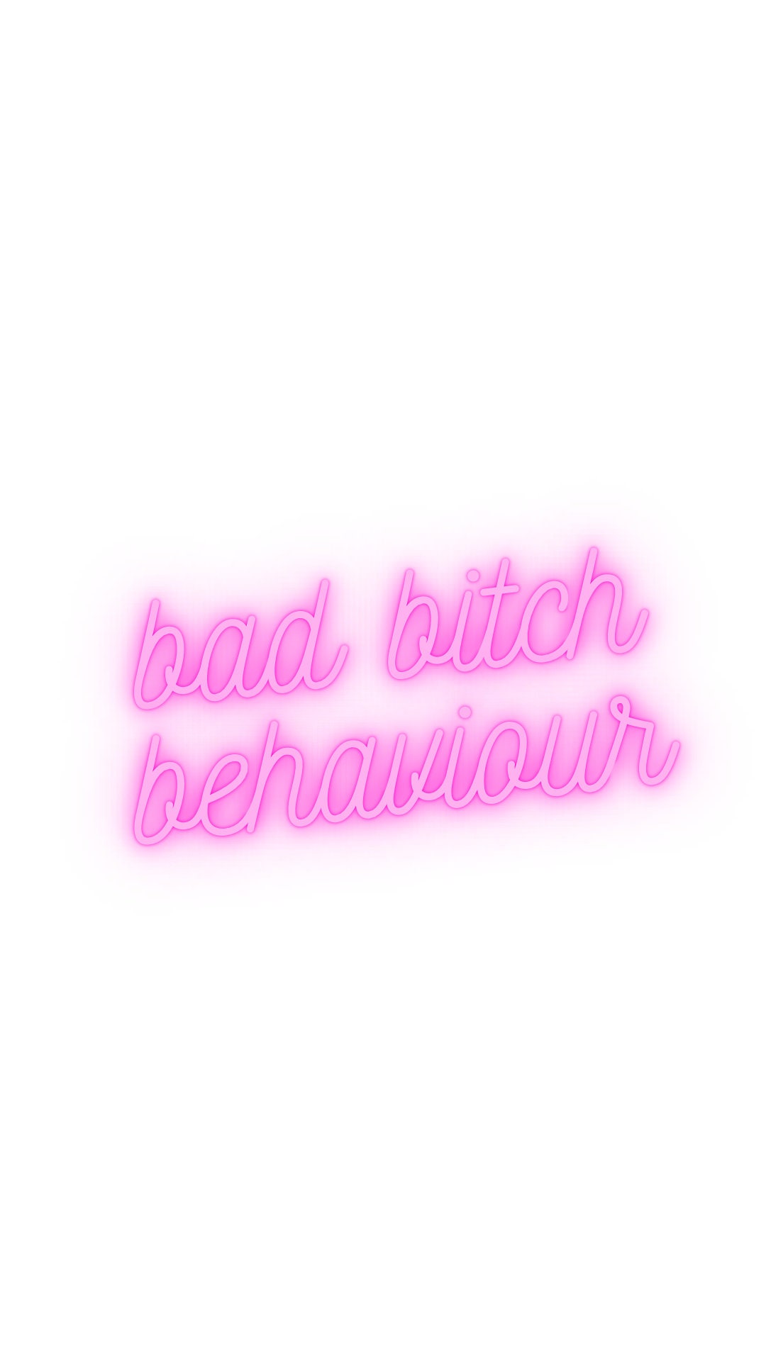 Baddie Phone Wallpaper Aesthetic With Neon Pink Writing Etsy