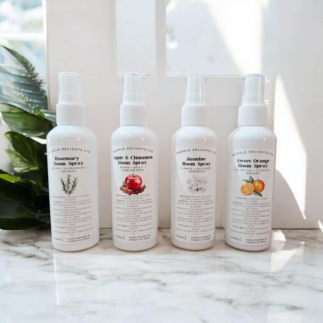 Room Spray Collection | Rosemary, Jasmine, Apple & Cinnamon, Sweet ...