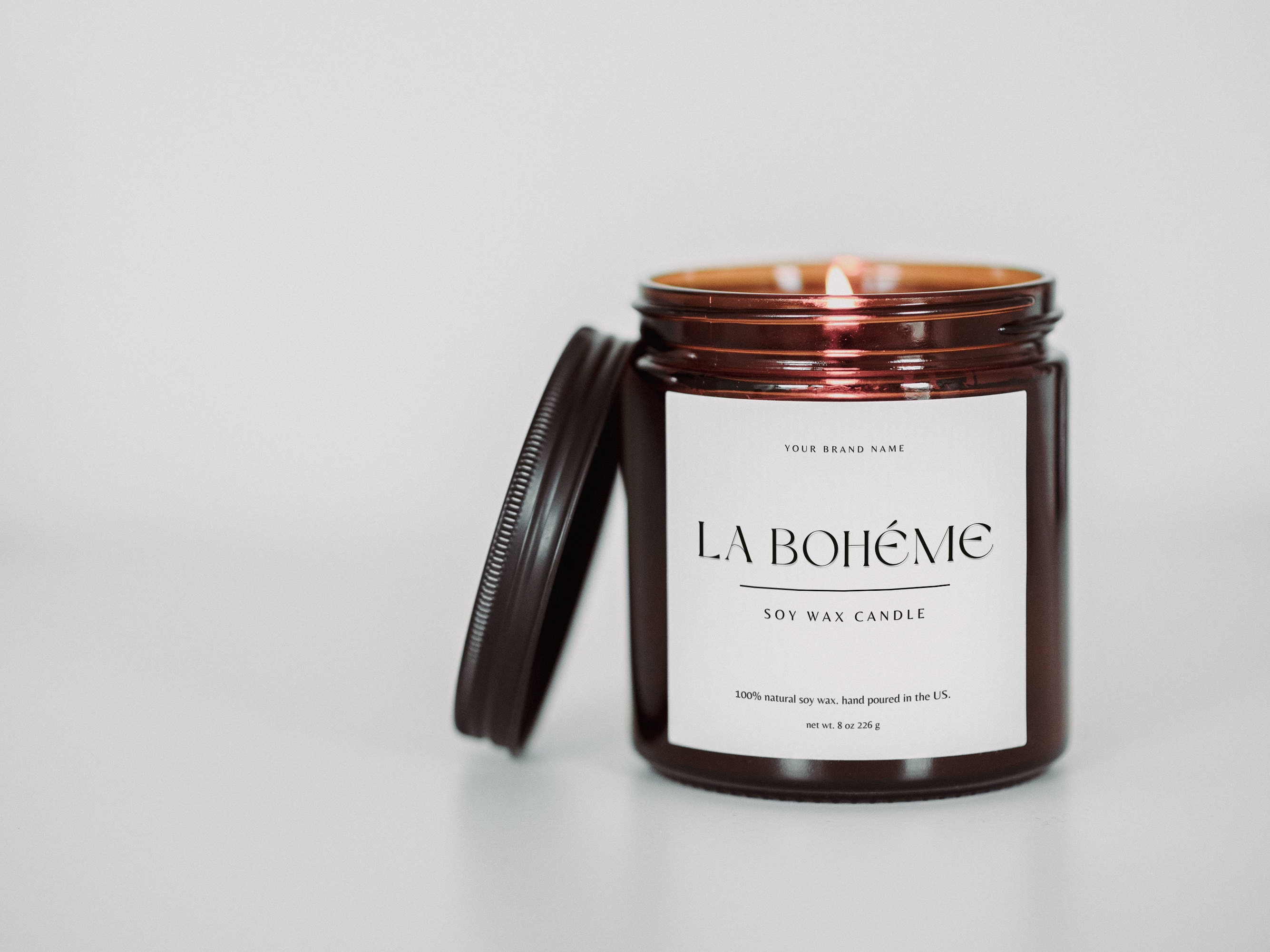 Editable Candle Label, Create Your Own Candle Label, Modern Printable ...