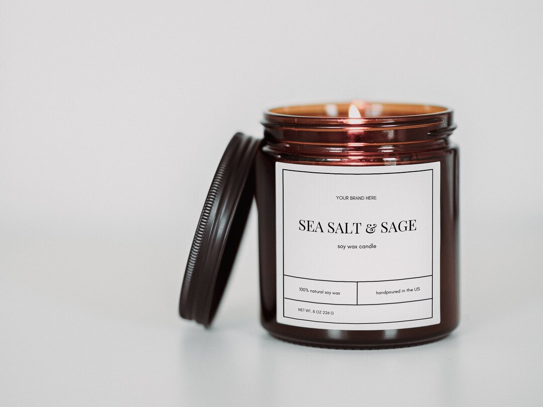 Editable Candle Label, Create Your Own Candle Label, Modern Printable ...