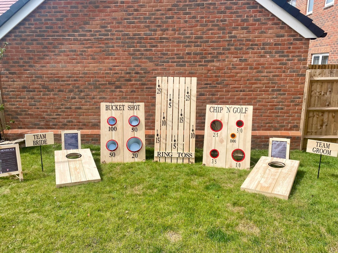HIRE ONLY Large Wooden Outdoor Games Wedding Entertainment. Chip N Golf ...
