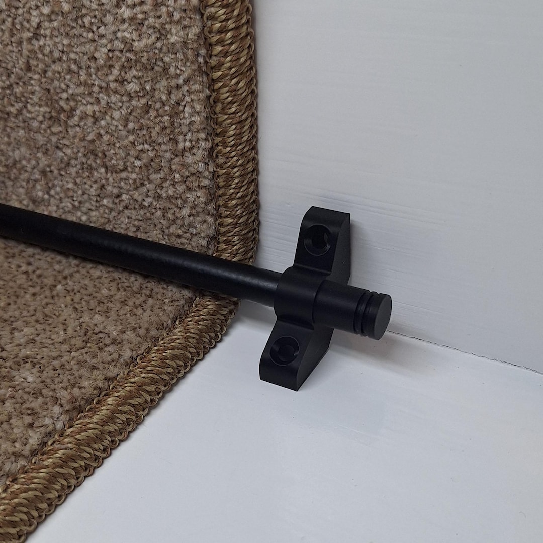 Black Stair Rod, Runner Rod for Carpet Runners. Easy to Install and ...