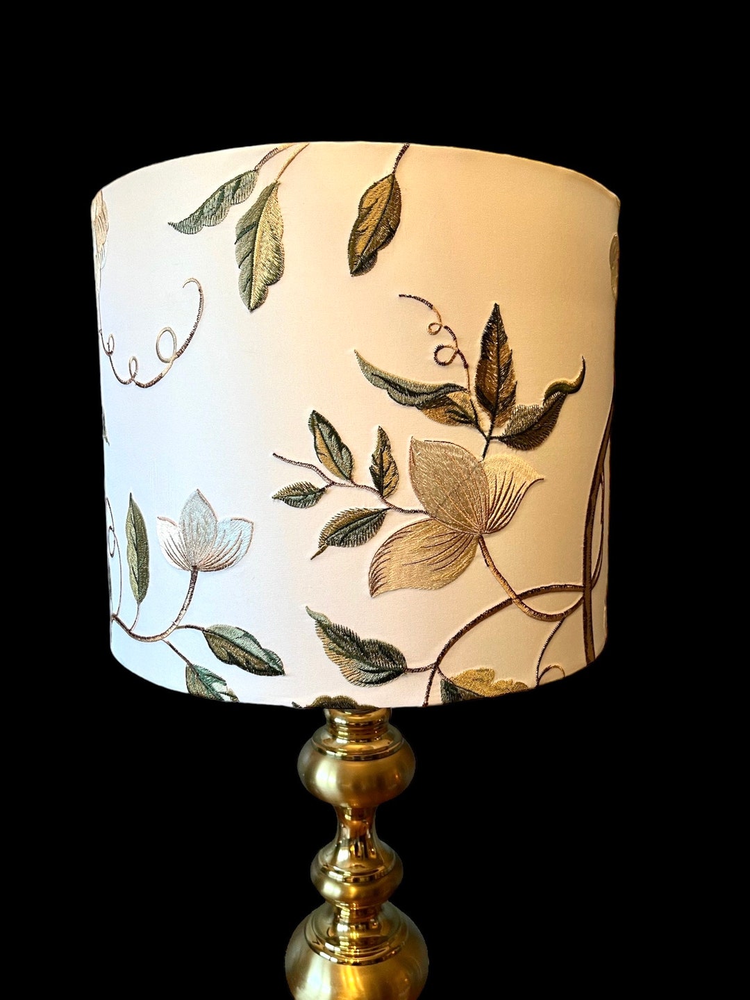 Lamp Shade Floral Lampshade Lamp Shade Unique Lampshade Neutral ...