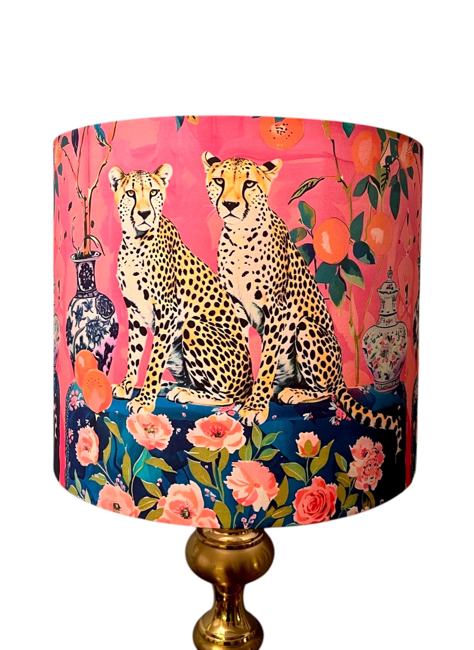 Lampshade Drum Lampshade Cheetah Lamp Shade Unique Lampshade Hand Made ...