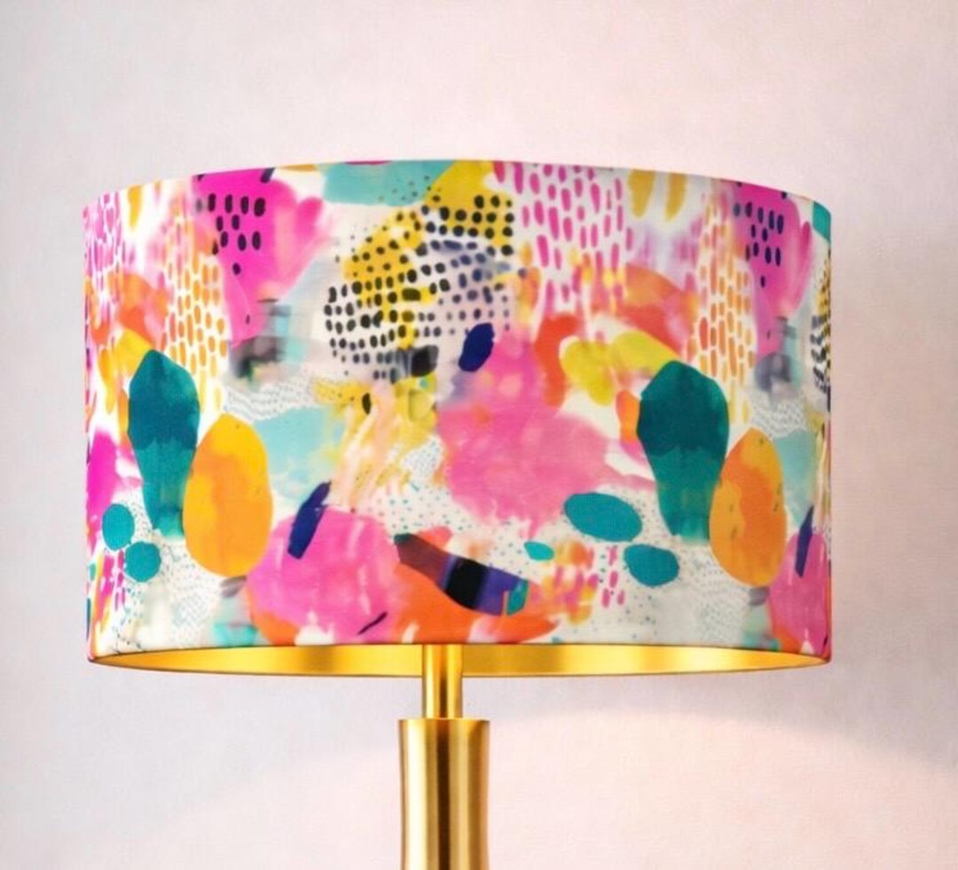 Modern Lampshade Colourful Lampshade Painted Lampshade Art Lamp Bright ...