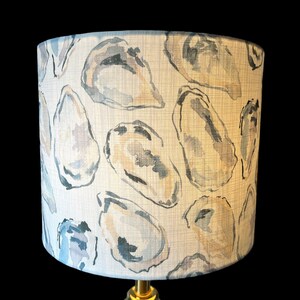 Lamp Shade Drum Coastal Lamp Shade Unique Lampshade Oyster Lampshade ...