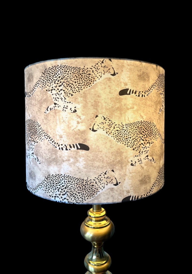 Lampshade Drum Lampshade Cheetah Lamp Shade Unique Lampshade Hand Made ...
