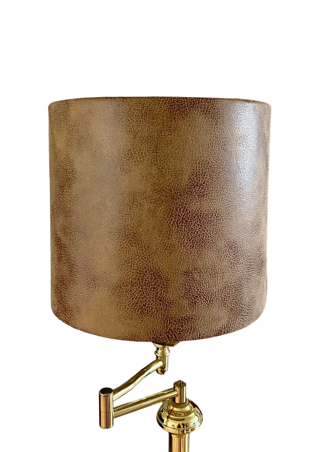 Faux Leather Drum Lampshade Lamp Shade Unique Lampshade Neutral ...