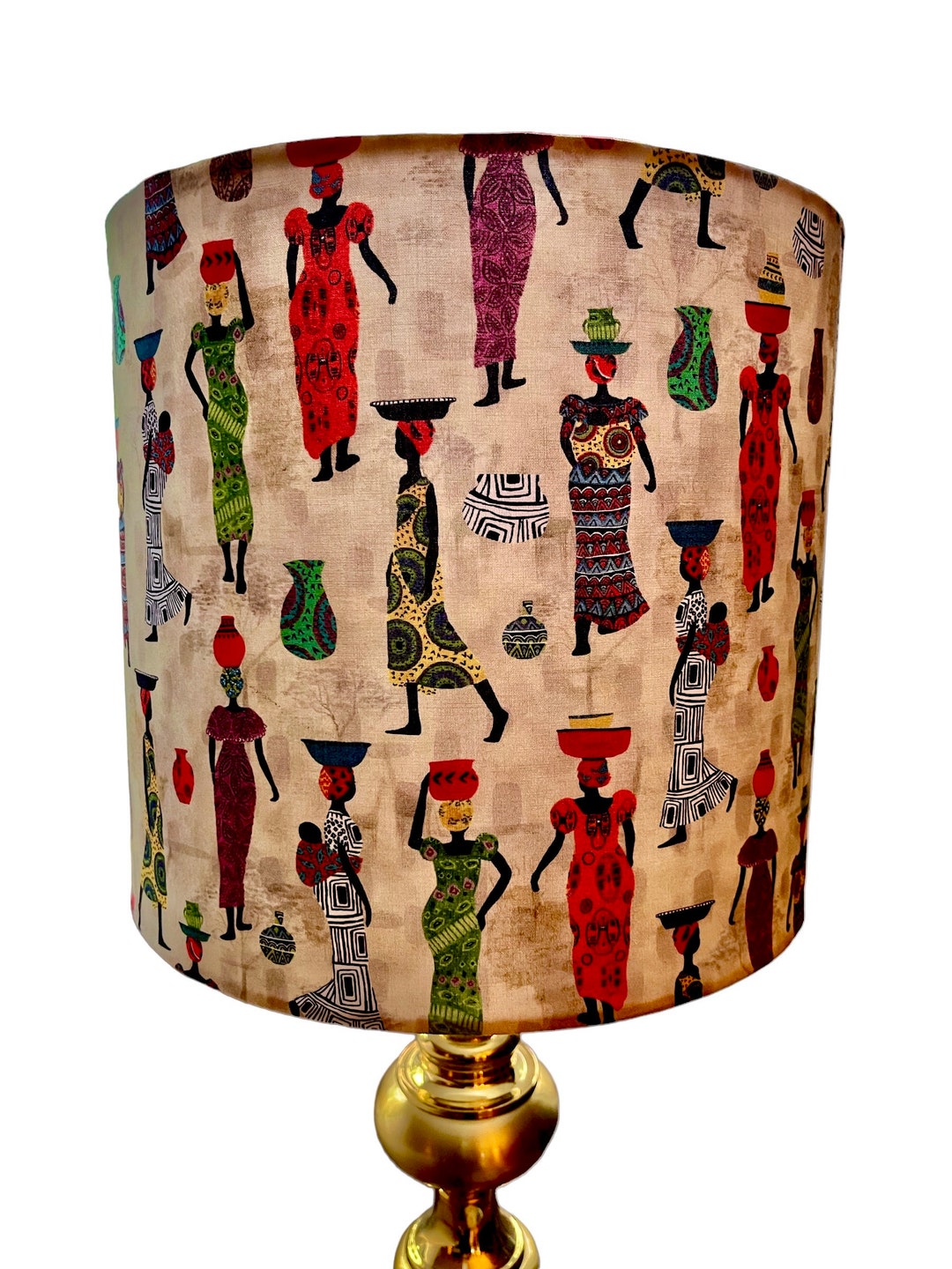 Lampshade Drum Lampshade African Lamp Shade Unique Lampshade Hand Made ...
