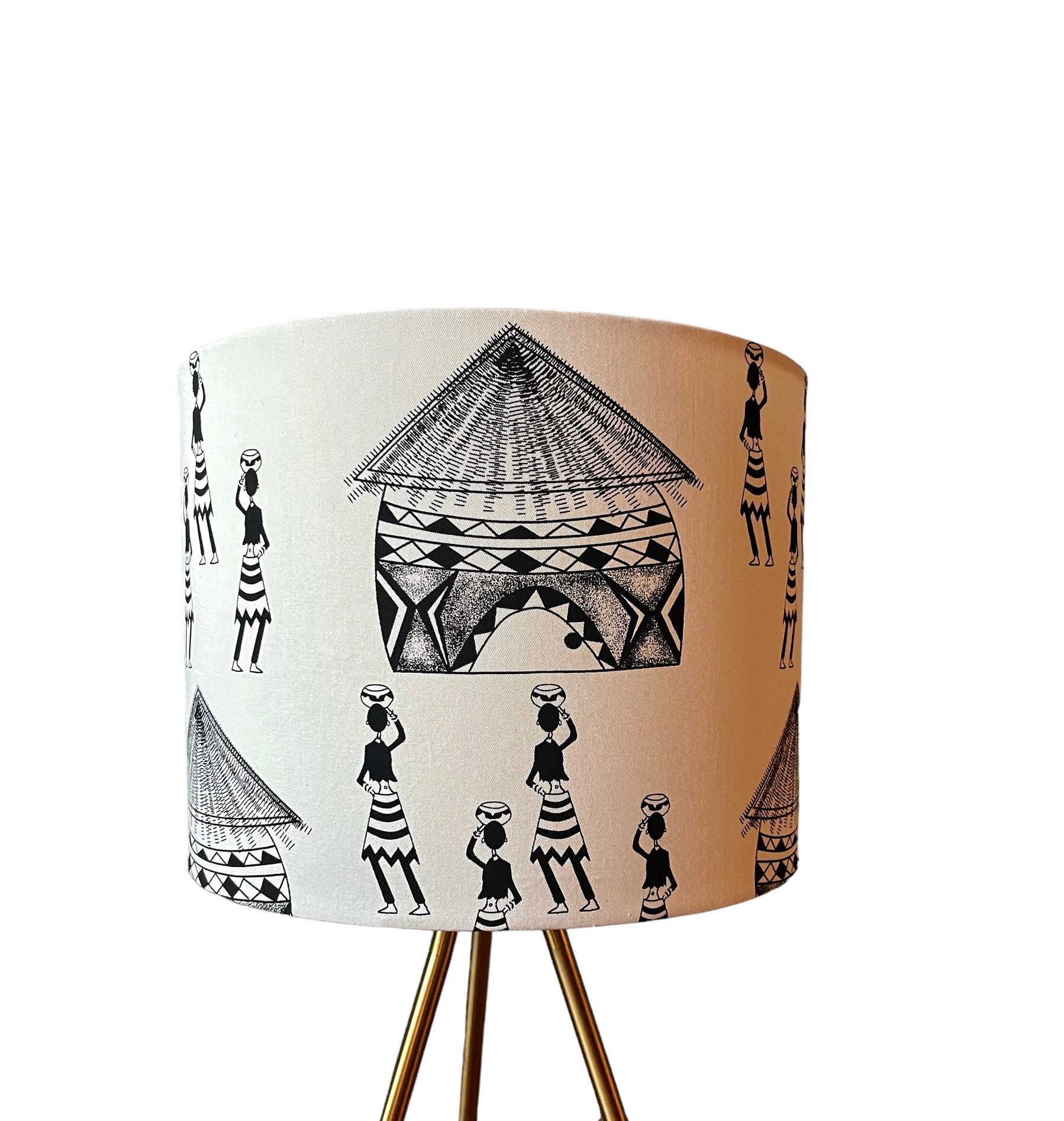 Lampshade Drum Lampshade African Lamp Shade Unique Lampshade Hand Made ...