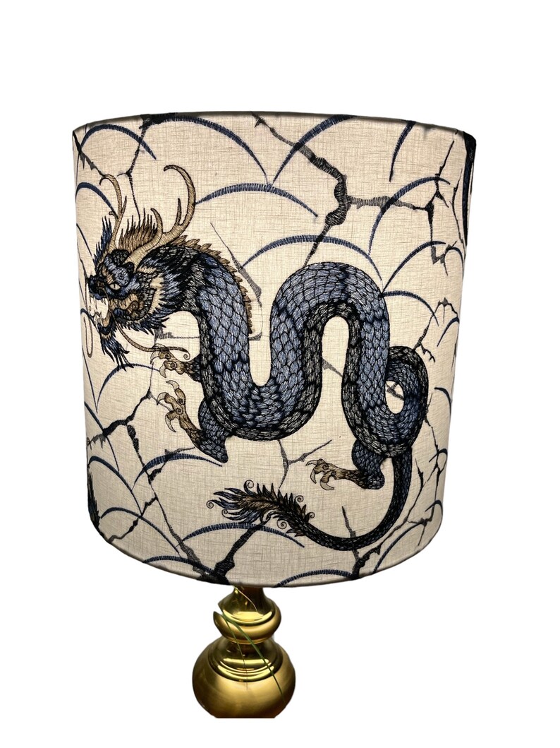 Lampshade Drum Lampshade Dragon Lamp Shade Oriental Lamp Unique Lamp ...