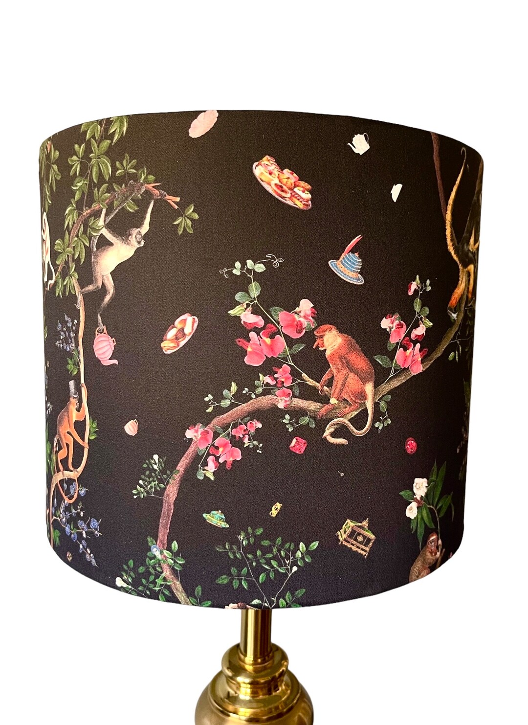 Lampshade Drum Lampshade Monkey Lamp Shade Unique Lampshade Hand Made ...