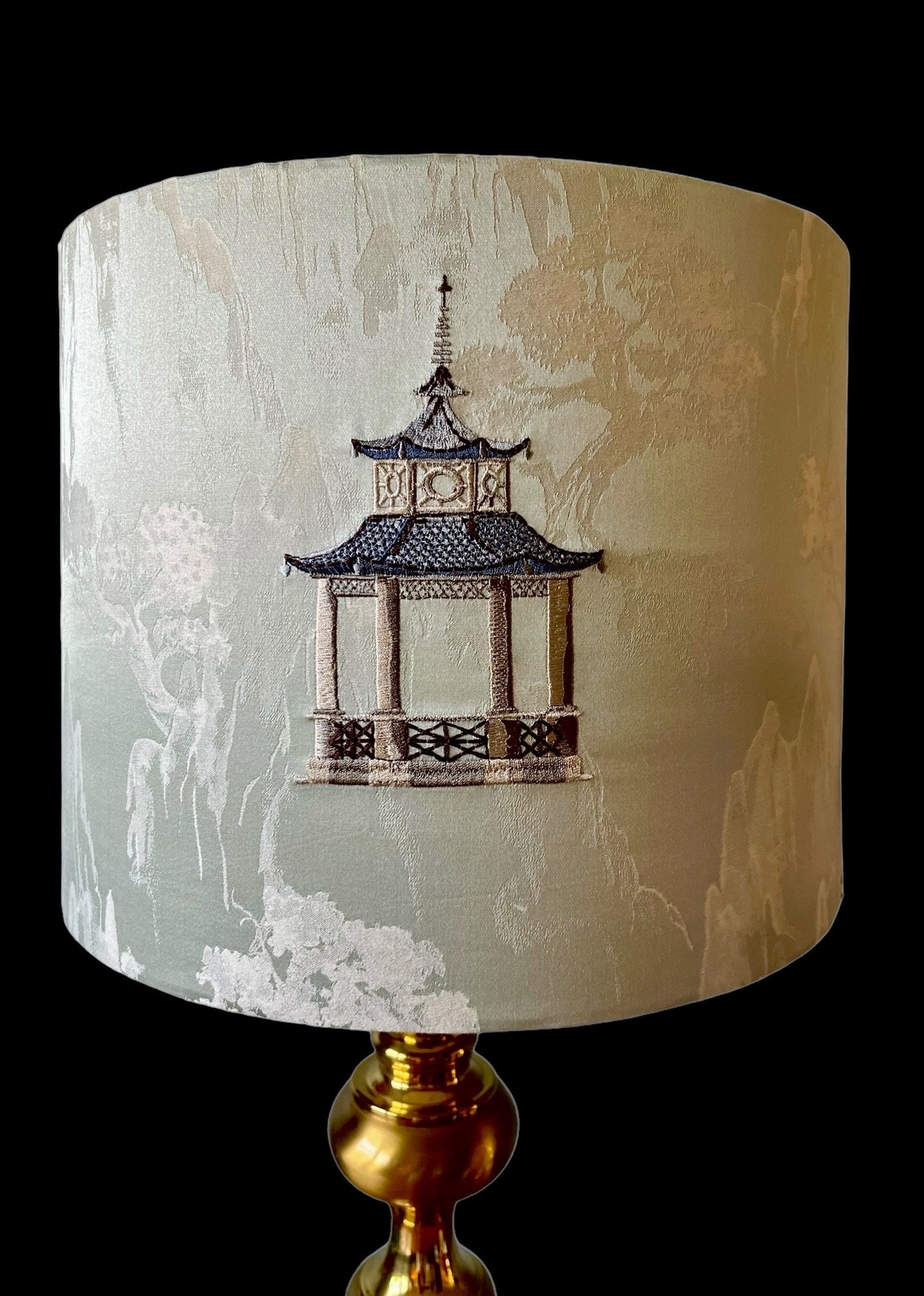 Lampshade Drum Lampshade Asian Lamp Shade Oriental Lamp Unique Lamp ...