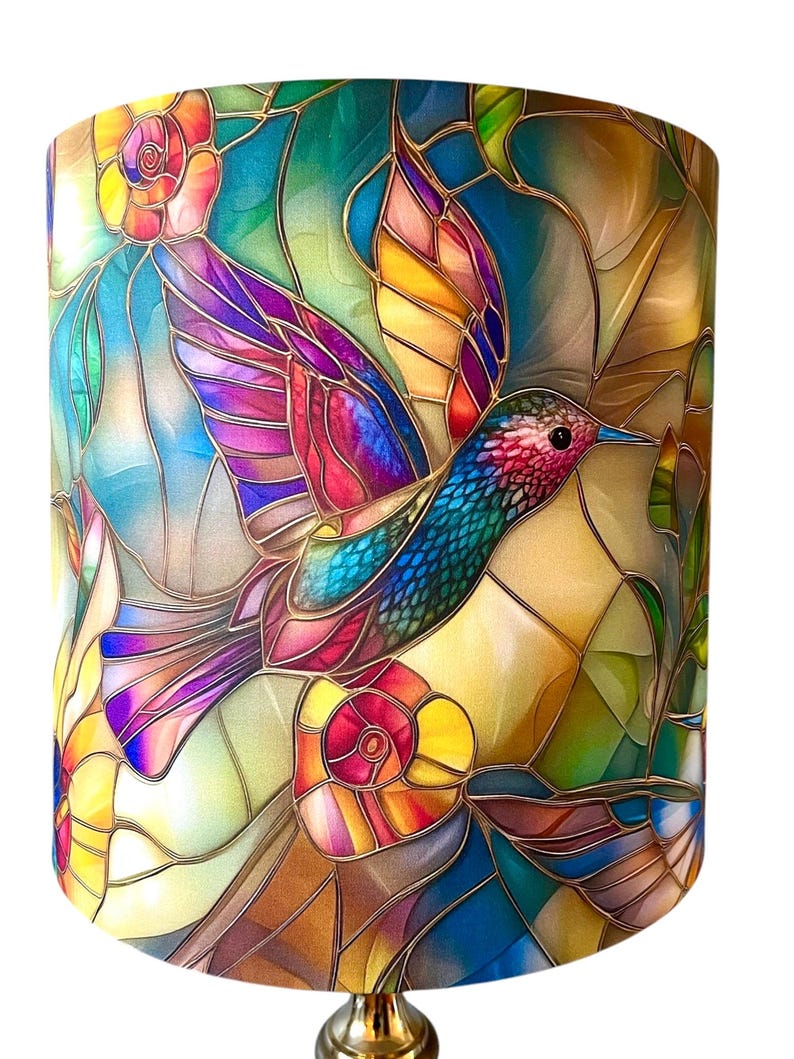 Lamp Shade Drum Lampshade Lamp Shade Unique Lampshade Hummingbird ...